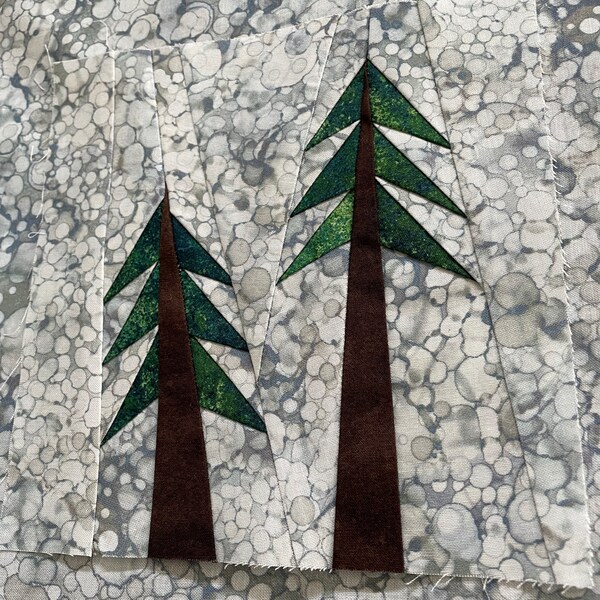 TREES Paper Pieced Block Pattern in PDF - Etsy