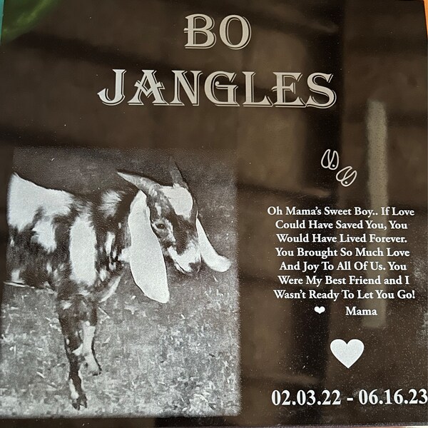 12x12 Personalized Pet Headstone, Goat, Cow, Horse, Pig Farm Tombstone ...