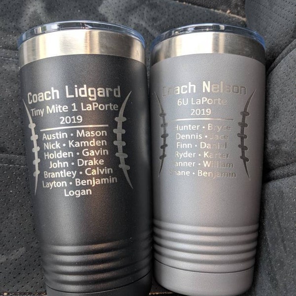Engraved Coach Cup, Coach Tumbler, Coach Gift Idea, Tumbler With Lid ...