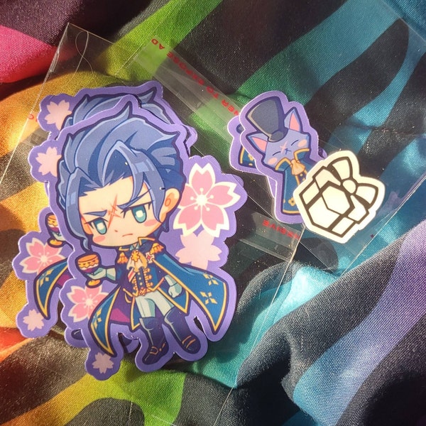 The Great Ace Attorney Vinyl Stickers. Kazuma Asogi, Naruhodo Ryunosuke ...