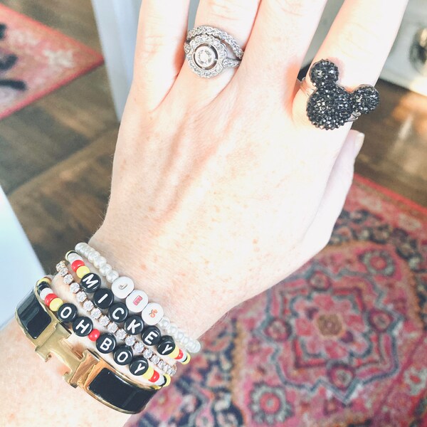 Mickey Mouse / Hiya Pal / Oh Boy Beaded Bracelets - Etsy