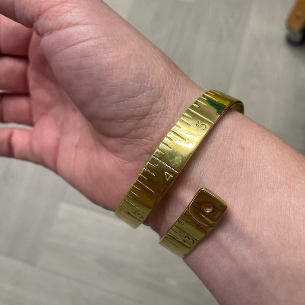 Gold Measure Tape Bangle,gold Measure Tape Cuff,gold Measure Tape ...