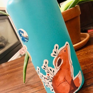 Watercolor Fox Vinyl Sticker Fox Sticker Best Friend Gift - Etsy