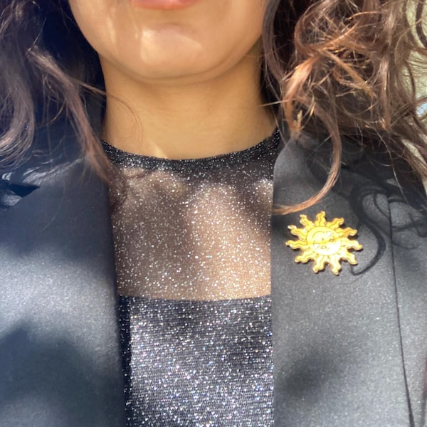 Sun Enamel Pin - Sun Face Brooch Pins - Hard Enamel Pins - Yellow Sun ...