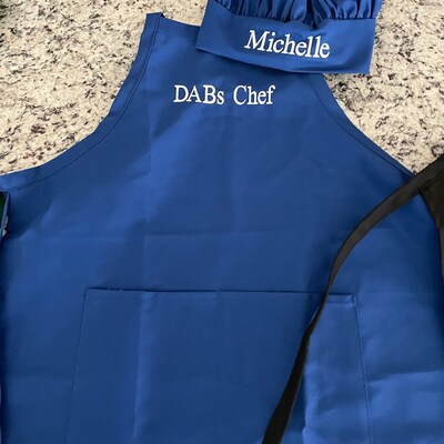 Personalized Embroidered Apron and Chef Hat Set - Etsy