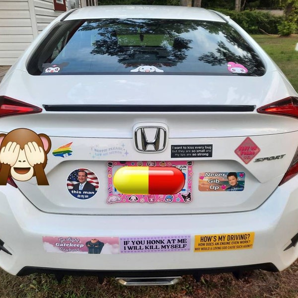 Never Gib up | Funny Nostalgic Motivational Meme Gen Z Sticker, Bumper ...