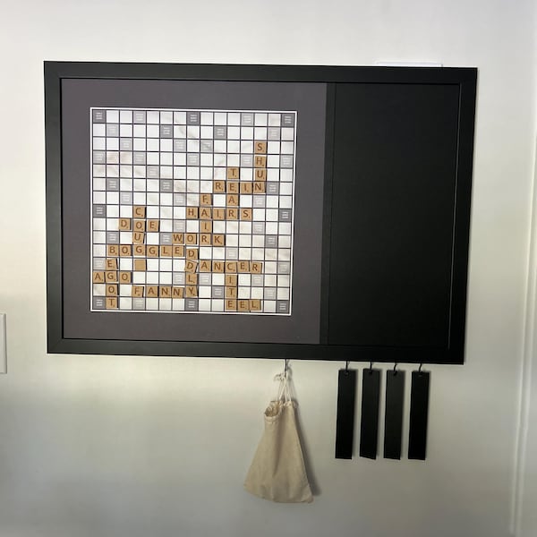 Magnetic Word Tile Game Set: Black & White Wall Decor - Etsy