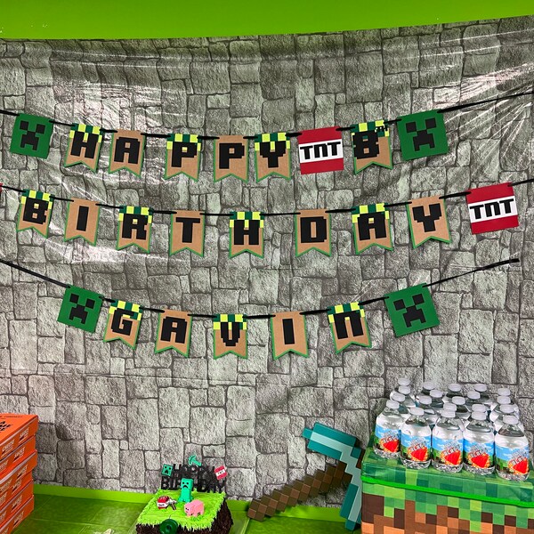 Minecraft Inspired Banner Option #3 - Etsy