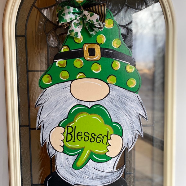 Green,blessed, Gnome, St. Patrick's Day, Door Hanger, Door Decor ...