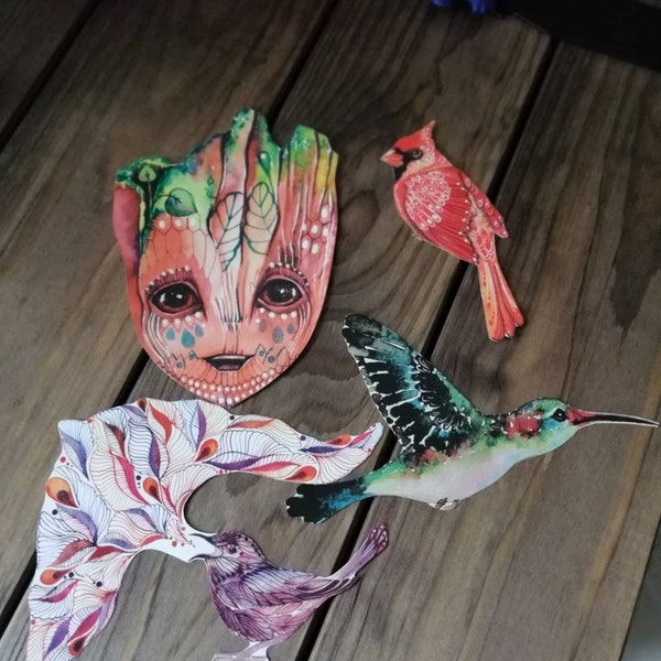 Red Cardinal Bird Sticker 100% Waterproof Vinyl Label. - Etsy