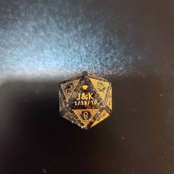 Custom Wedding Dice | Custom Dice D20 | Dungeons & Dragons | DND Dice ...