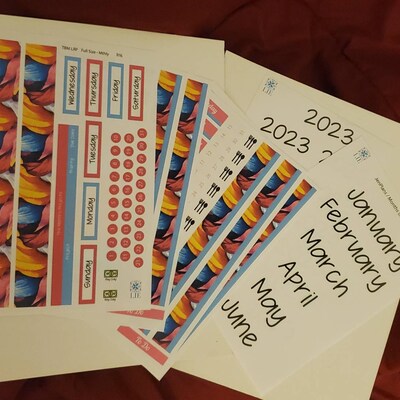 Jenplans Months of the Year // 36 Point Font // Fits .5 - Etsy