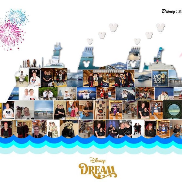Disney World Skyline Photo Collage Wall Art Home Decor Digital ...