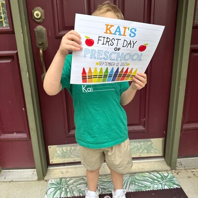 Editable Back to School Sign, Printable Sign, Personalized School Sign ...