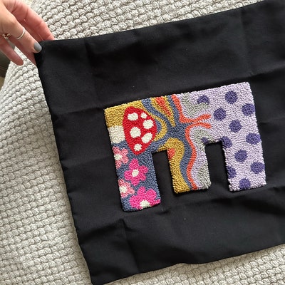 Punch Needle Tote Bag, Tufted and Handmade Bag, Canvas Cloth Bag, Eco ...