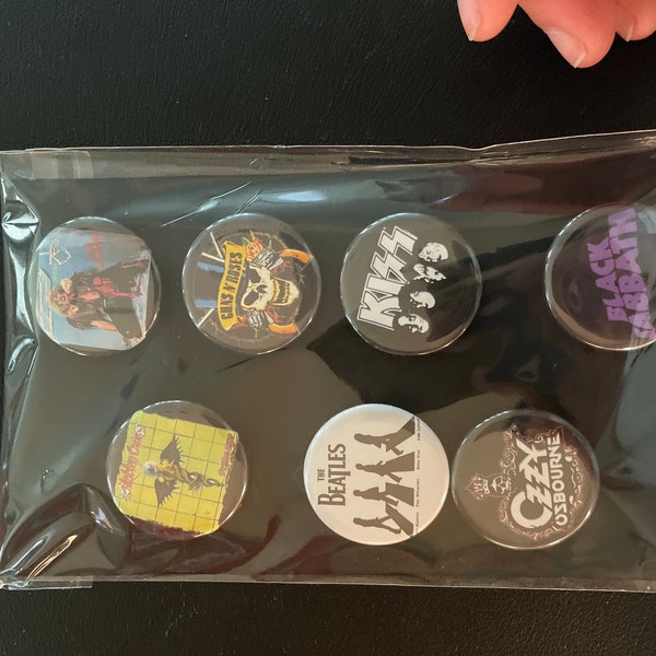 Vintage Rock Band Pinback Buttons, Punk, Alternative, Classic Rock - Etsy