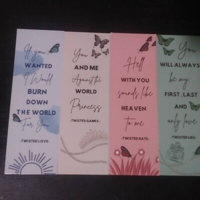 Twisted Series Bookmarks Twisted Love Twisted Games Twisted Hate ...