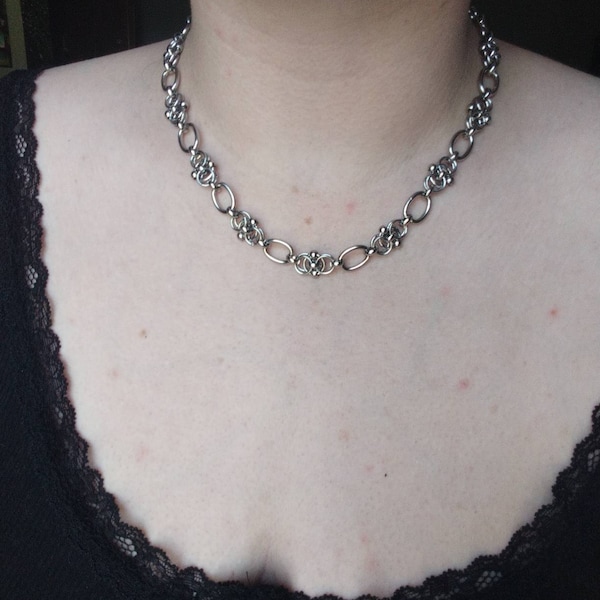 Divine Binding | Stainless Steel Chain Necklace | Unisex Intricate Alt ...
