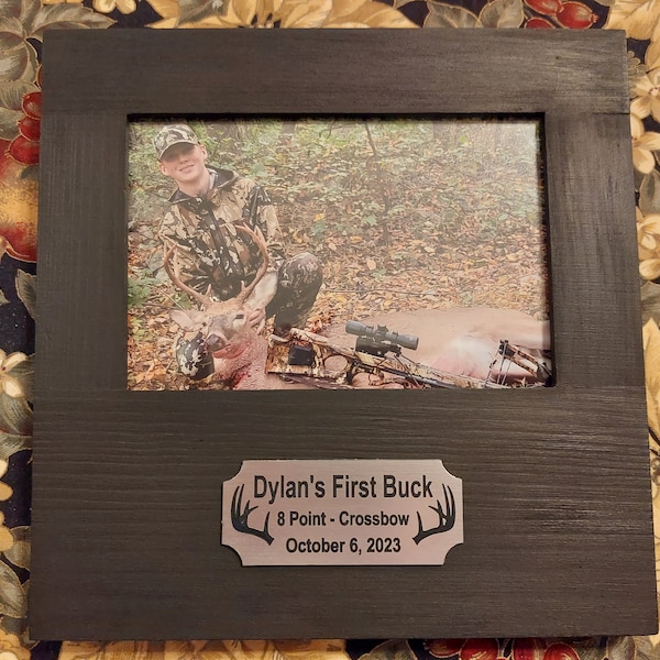 Custom Engraved 1.25x3-inch Brushed Gold Silver or Copper 1st Buck Doe ...