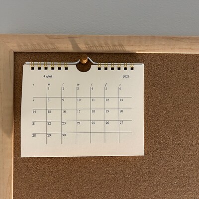 8.5in X 5.5in Natural Kraft Calendar / Small Wall Hanging 2024 Calendar ...