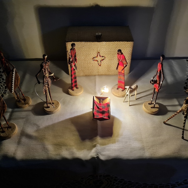 Christmass Nativity Set Display, Christmas Gift,african Nativity Set ...