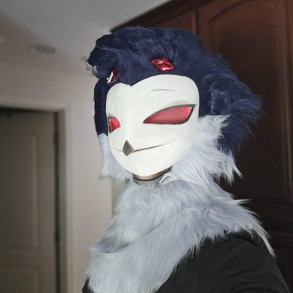 Hazbin Hotel Angel Dust Glowing Eyes Fursuit Head Style Fursuit Furry ...