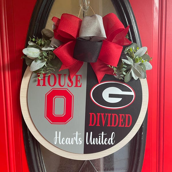 House Divided Door Sign | House Divided Sign | House Divided Wreath ...