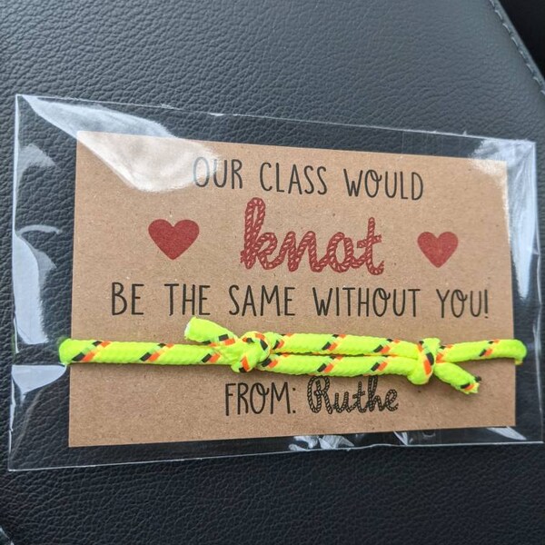 Knot Valentines, PRINTED Friendship Bracelet Valentine's Day Cards for ...