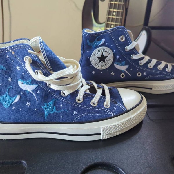 Custom Embroidered Converse High Tops, Custom Converse Chuck Taylor ...