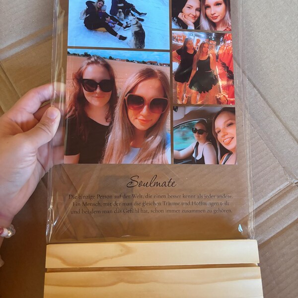 Personalized Photo Plaque, Couple Photo Collage, Custom Acrylic Plaque ...