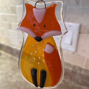 Fox ornaments Christmas ornaments Fused glass ornaments Xmas | Etsy