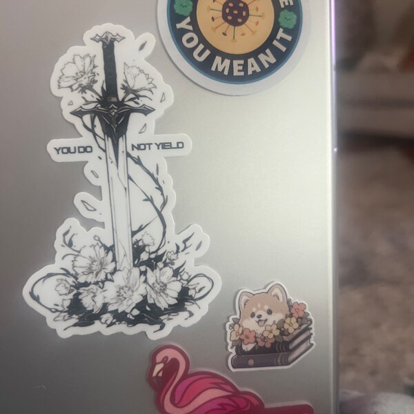 Throne of Glass Sticker: Sword & Flowers - "you Do Not Yield" - Etsy