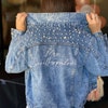 PERSONALIZED Statement Denim Bridal Jacket, Customized Wedding Jean ...