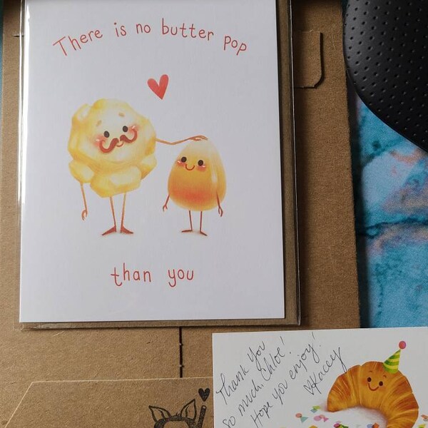 Funny Fathers Day Card, Popcorn Pun, Thanks Dad - Etsy