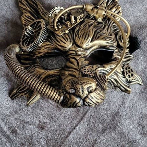 Gold Gas Mask | Steampunk Post Apocalyptic Diesel Punk Fantasy Cosplay ...