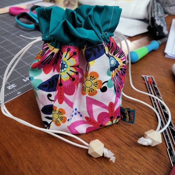 Dice and Drawstring Bag (dnd Dice Bag) PDF Sewing Pattern; RPG Dice Bag ...