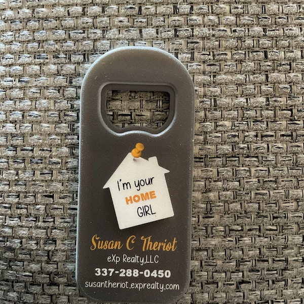Realtor Closing Gift, Personalized Real Estate Branding Bottle Opener ...