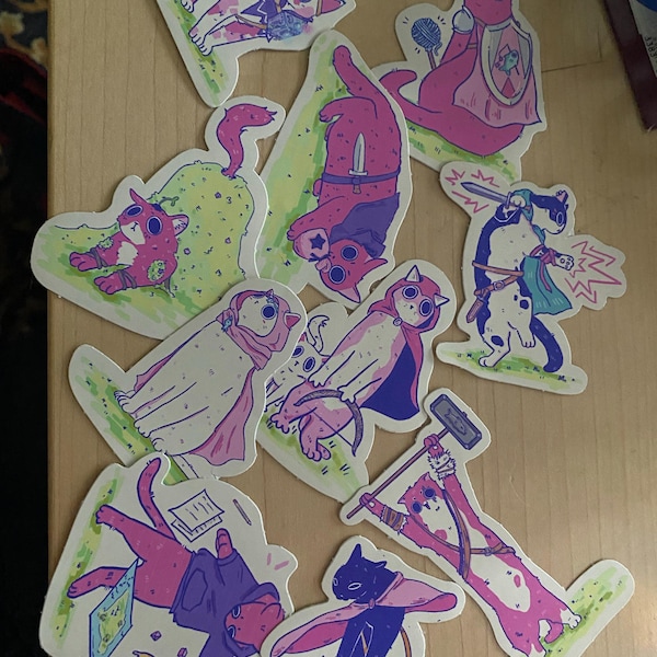 Cute Cat Dnd Classes Acrylic Keychains, Cat Keychains, Dungeons and ...