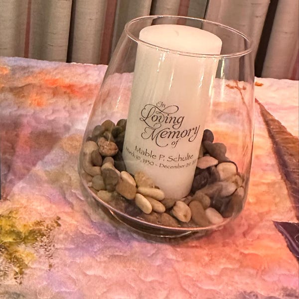 Wedding Memorial Candle – in Loving Memory of Mom, Dad, or Grandparents ...