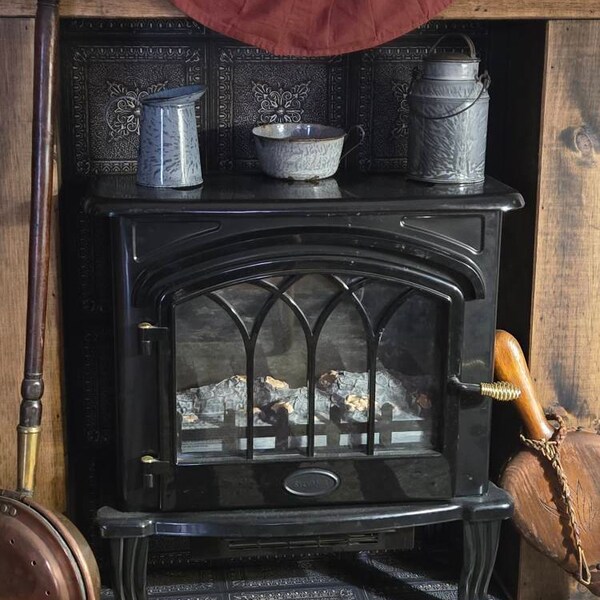 Vintage White Enamelware Cowboy Coffee Pot W Blue Trim, Chippy Rustic ...