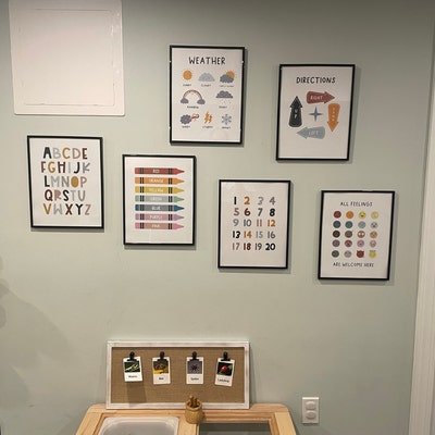 Educational Prints, Set of 48 Preschool Posters, Classroom Decor ...