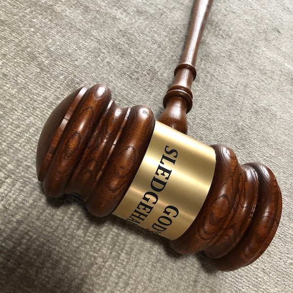 Giant GAVEL, Three Feet Long, Solid Oak, Custom Engraved Gavel Band ...