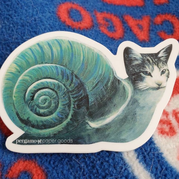 Weird Cat Sticker, Cool Vinyl Stickers Laptop, Snail Sticker Pack ...