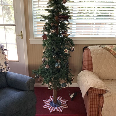 Christmas Tree Skirt 42 Inch Diameter Bird House Quilted - Etsy