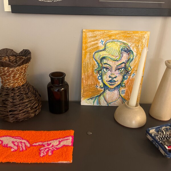 Venus De Milo Punch Needle Handmade Wall Hanging, Tufted Wall Decor ...