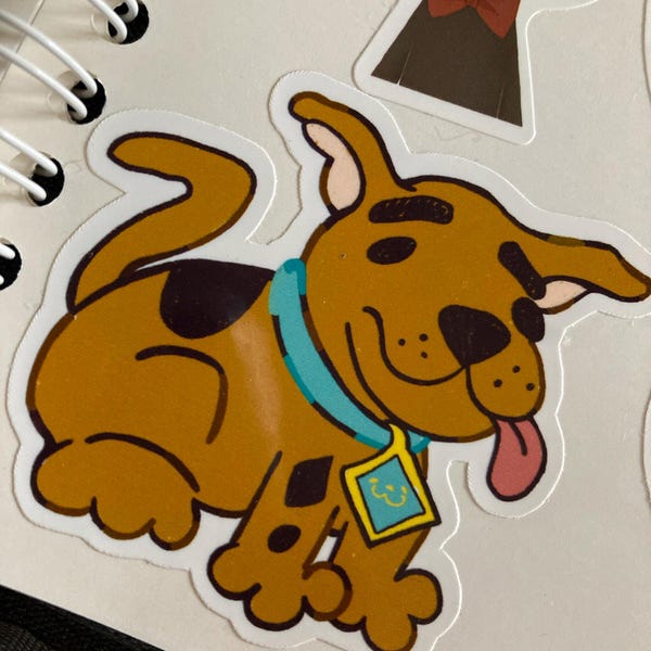 Derpy Dog, Scared Brown Dog Sticker Vinyl Y2K Stickers, Doggo Stickers ...