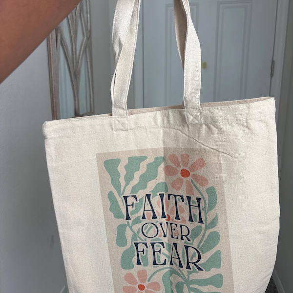 Faith Tote Bag Christian Tote Bag Canvas Gift Religious Gift Scripture ...