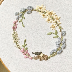 Spring Wreath an Embroidery Kit From the Seasons Range - Etsy
