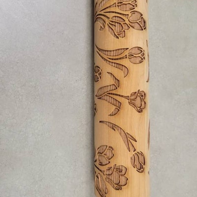 SET ON SALE 5 or 6 Lazer Engraved Rolling Pins, Embossing Rolling Pins ...
