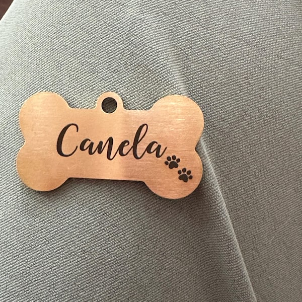 Dog Name Tag, Bone Dog Tag Personalized for Dogs, Engraved Dog Tag ...